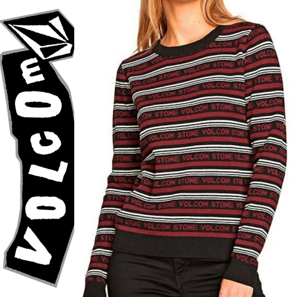 Volcom | Sweaters | Volcom Crewneck Logo Sweater Medium Nwt | Poshmark